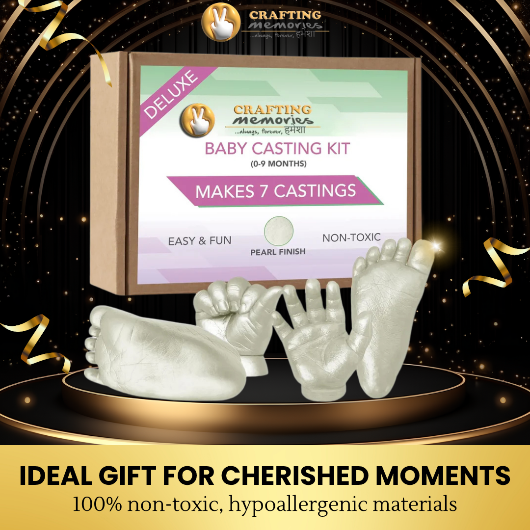 Baby Hand & Feet Casting Kit | Premium DIY | 100% Safe for Babies ...